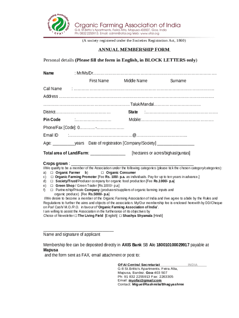 (A society registered under the Societies Registration Act, 1860) Doc ...