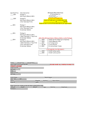 Fillable Online 2009/2010 Picture Day Order Form Fax Email Print ...