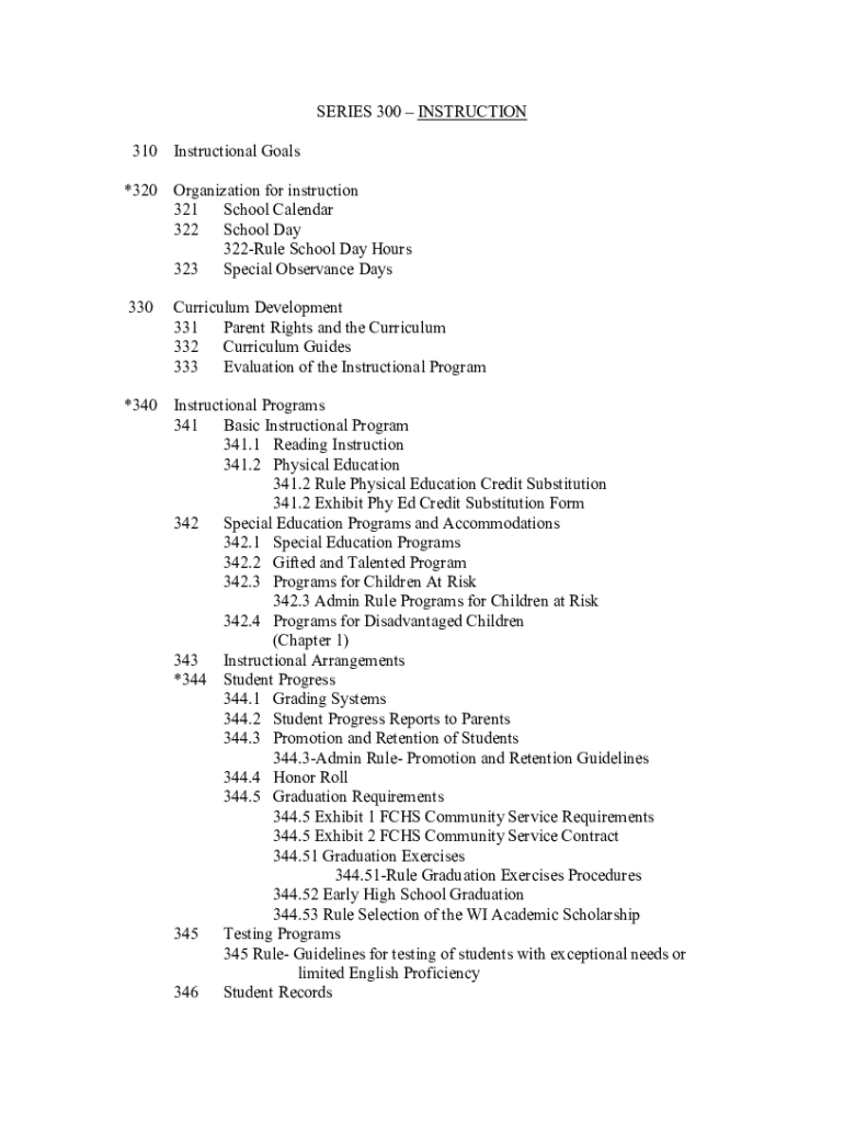 Fillable Online SERIES 400: STUDENTS - Welcome to Fall Creek School District Fax Email Print ...