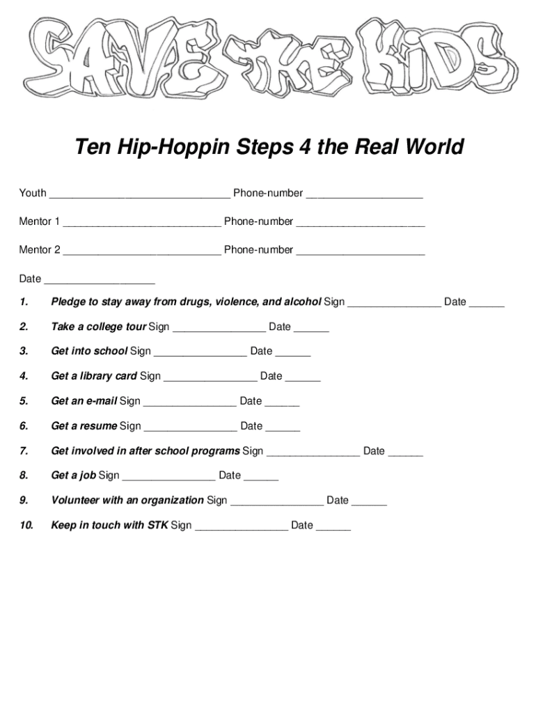 Fillable Online Ten Hip-Hoppin Steps 4 the Real World Fax Email Print ...