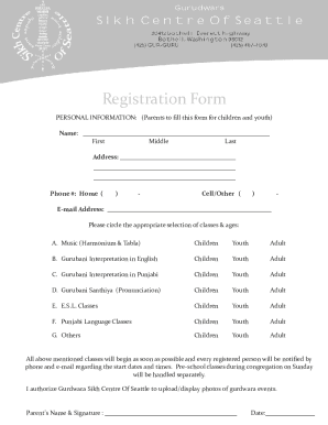 Fillable Online 17+ Church Registration Form Templates - PDF, Doc Free ...