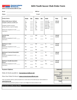 Fillable Online new soccer order form.xlsx Fax Email Print - pdfFiller