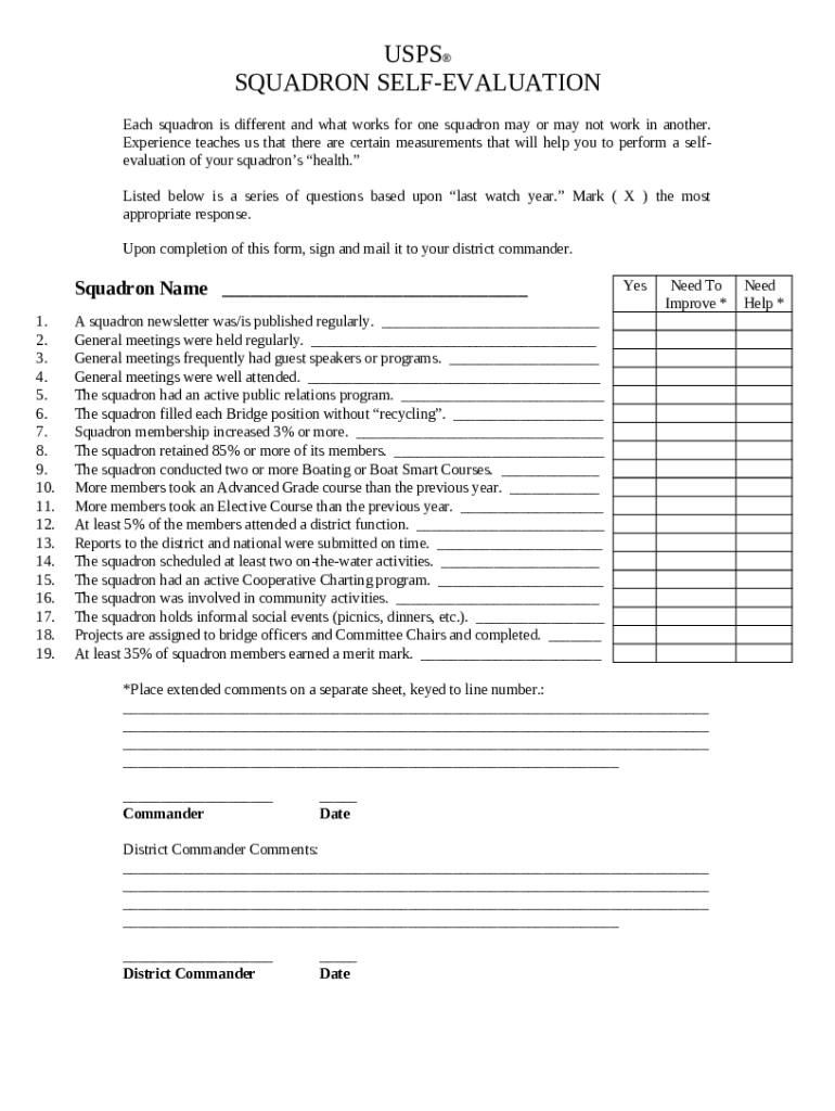Squadron Internal Review - usps.org Doc Template | pdfFiller