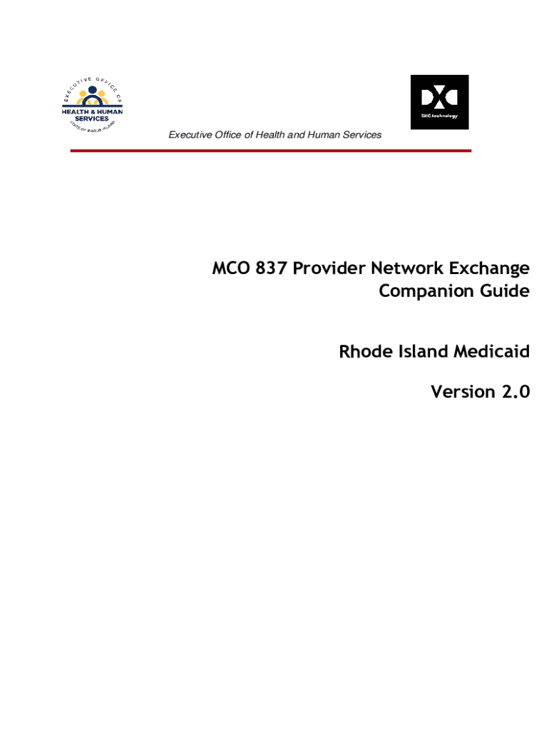 Fillable Online 8 EOHHS 837 Companion Guide 1 of 2 Fax Email Print ...