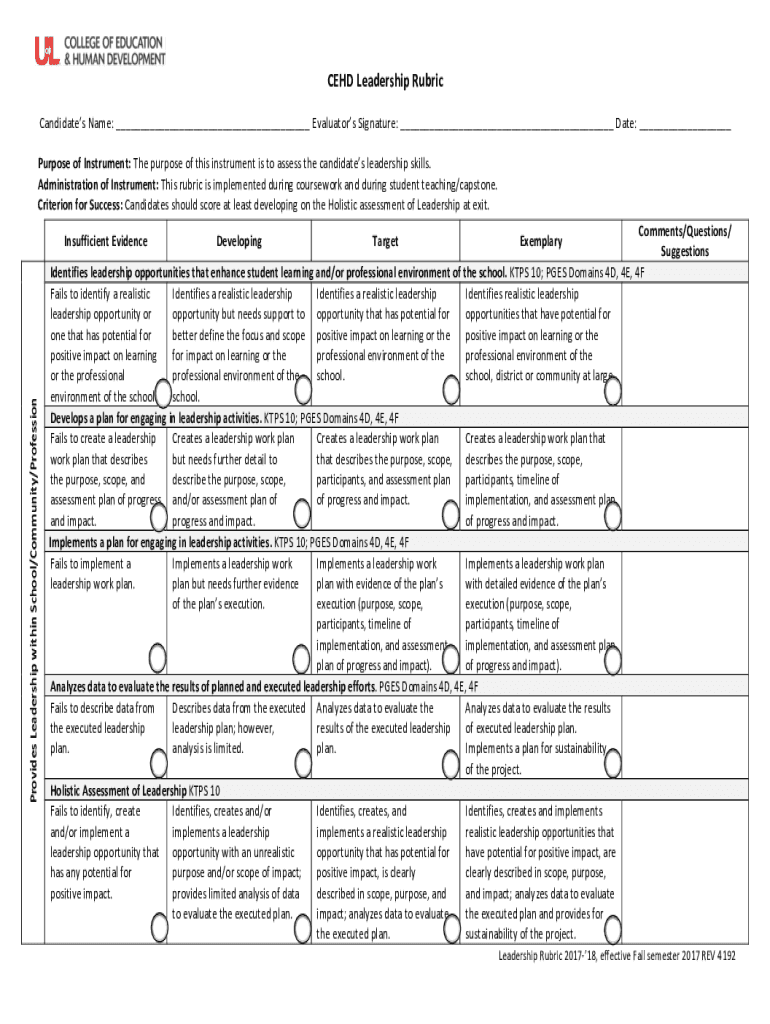 Fillable Online CEHD Observation of Teaching Rubric: Special Education ...