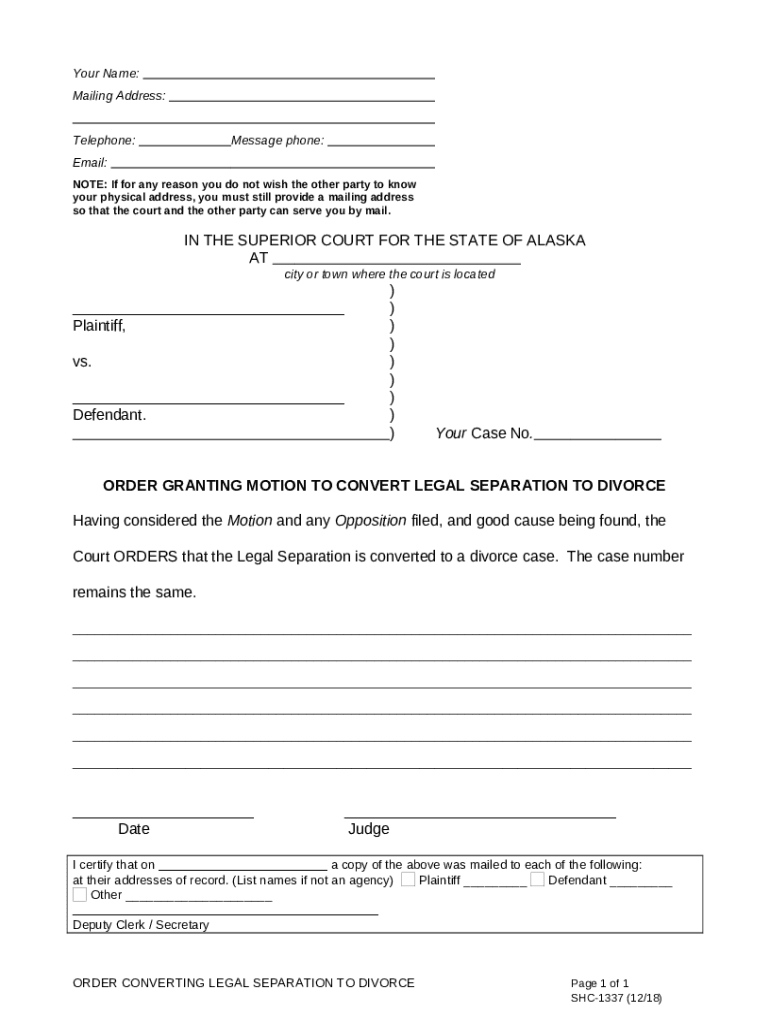 ORDER GRANTING MOTION TO CONVERT DISSOLUTION TO DIVORCE ... Doc ...