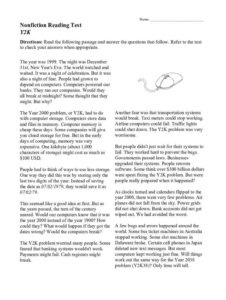 Y2k Read Theory Answers Fill Online Printable Fillable Blank Y2k Read Theory Answers Fill Online Printable Fillable Blank