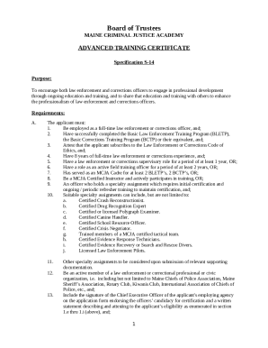 ADVANCED TRAINING CERTIFICATE Doc Template | pdfFiller