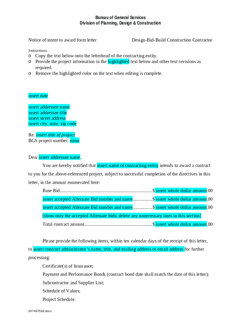 SECTION C - DESCRIPTION/SPECIFICATION/WORK STATEMENT Doc Template | pdfFiller