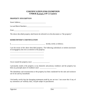 CERTIFICATION FOR EXEMPTION REQUIREMENTS UNDER N Doc Template | pdfFiller