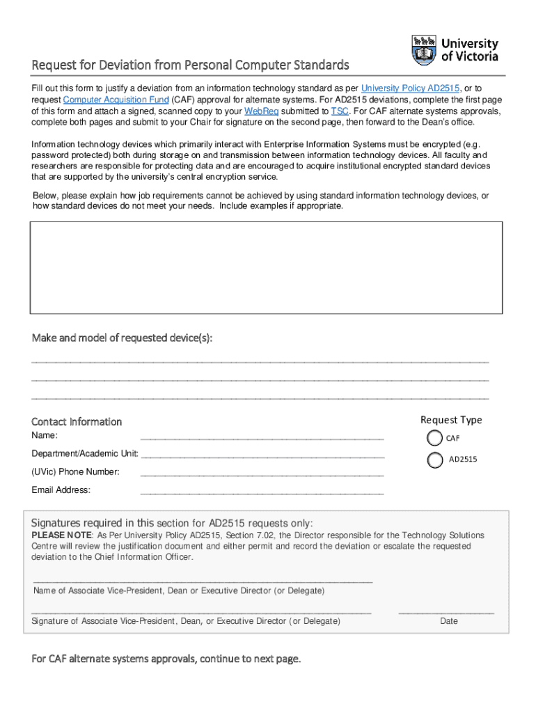 Fillable Online Deviation Form - Fill and Sign Printable Template ...