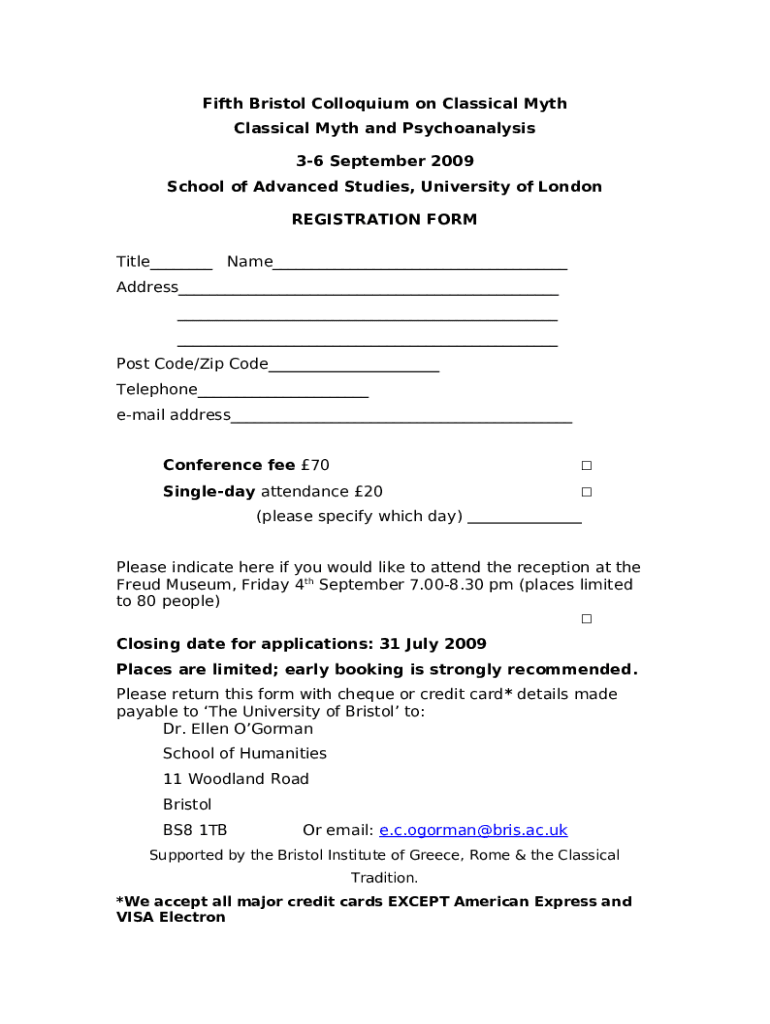 ADRIAN STOKES CENTENARY CONFERENCE Doc Template | pdfFiller