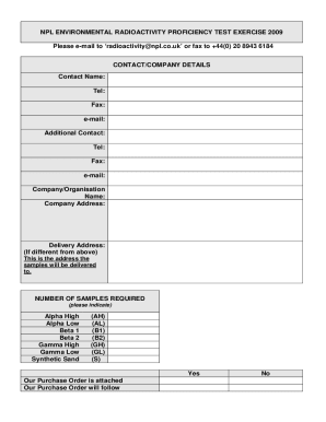 Fillable Online resource npl co ORDER REQUEST FOR NPL Environmental PTE ...