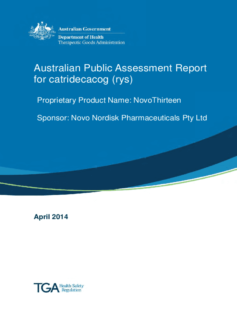 Fillable Online Australian public assessment report for catridecacog ...