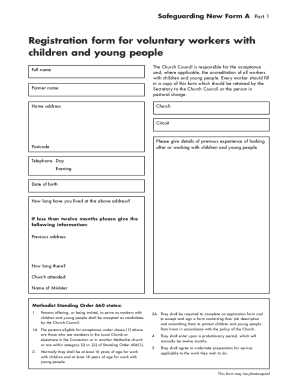Fillable Online Safeguarding New Form A Part 1 Fax Email Print - pdfFiller