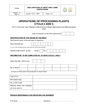 Fillable Online Form 11 Declaration of beef and lamb operations.doc Fax ...