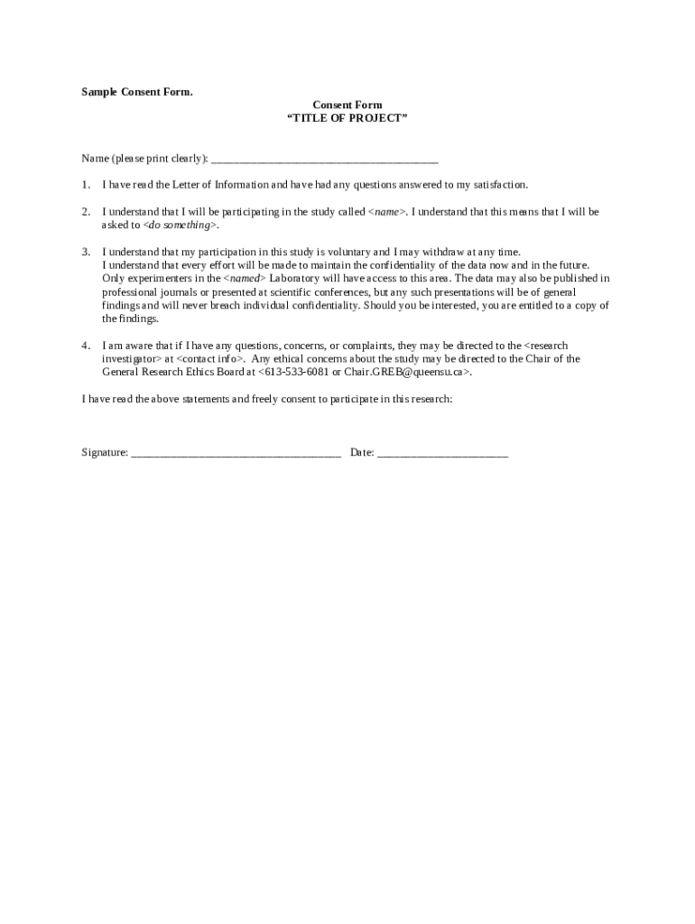 How to Write a Consent : Guidelines and ExamplesEXAMPLES OF WORDING FOR ...