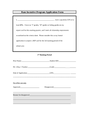 Ram Incentive Program Application Doc Template | pdfFiller