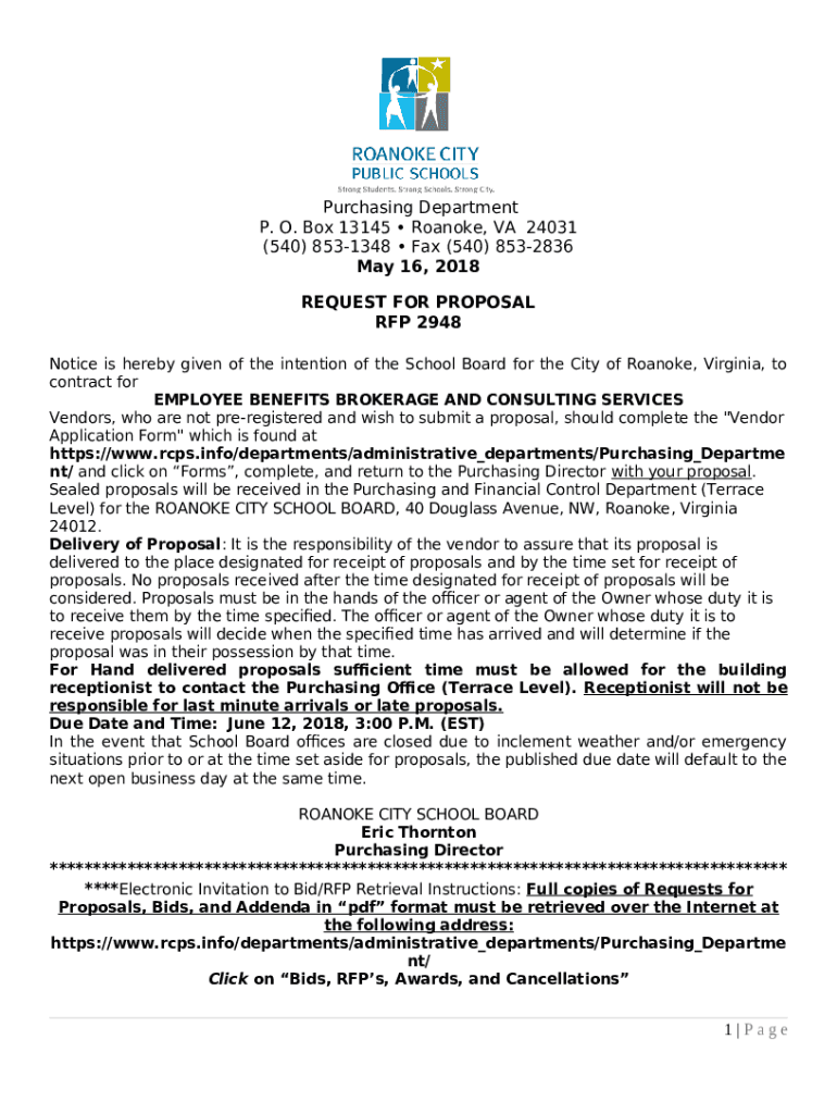 Vendors, who are not pre-registered and wish to submit a proposal ...