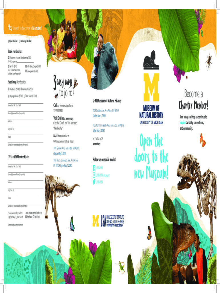 Fillable Online lsa umich Address Mail Open the doors to the new Museum ...