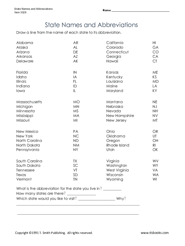Fillable Online State Names And Abbreviation Matching Worksheet Draw A fillable-online-state-names-and-abbreviation-matching-worksheet-draw-a