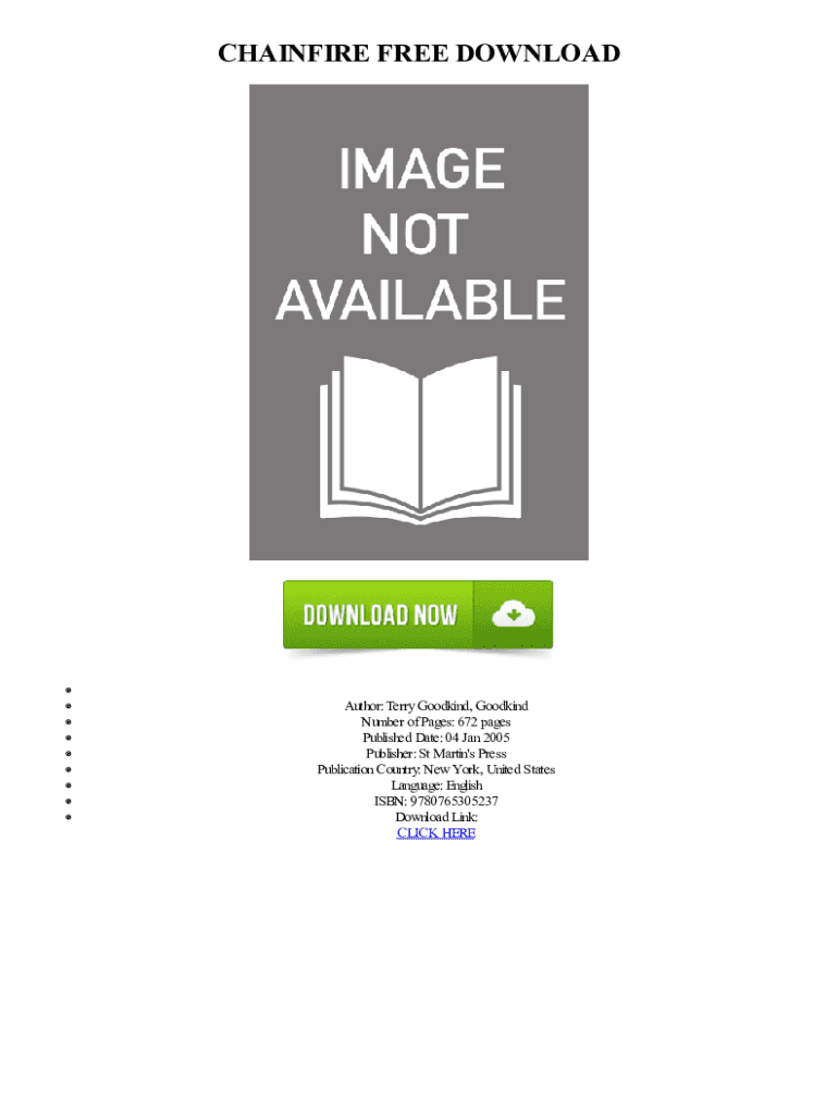 Fillable Online FREE DOWNLOAD Chainfire Fax Email Print - pdfFiller