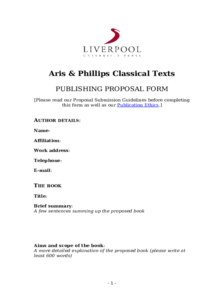 MUP Proposal Doc Template | pdfFiller