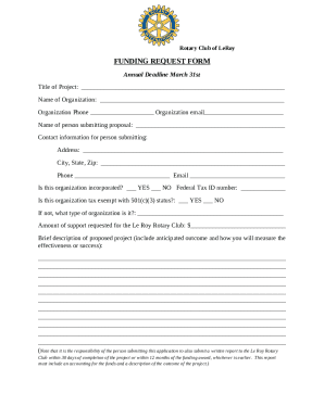 Rotary Funding Application Rev - Microsoft Doc Template | pdfFiller