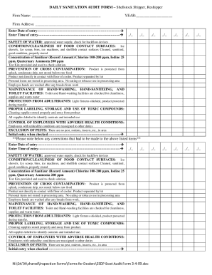 Fillable Online SSOP Boat Audit Form Fax Email Print - pdfFiller