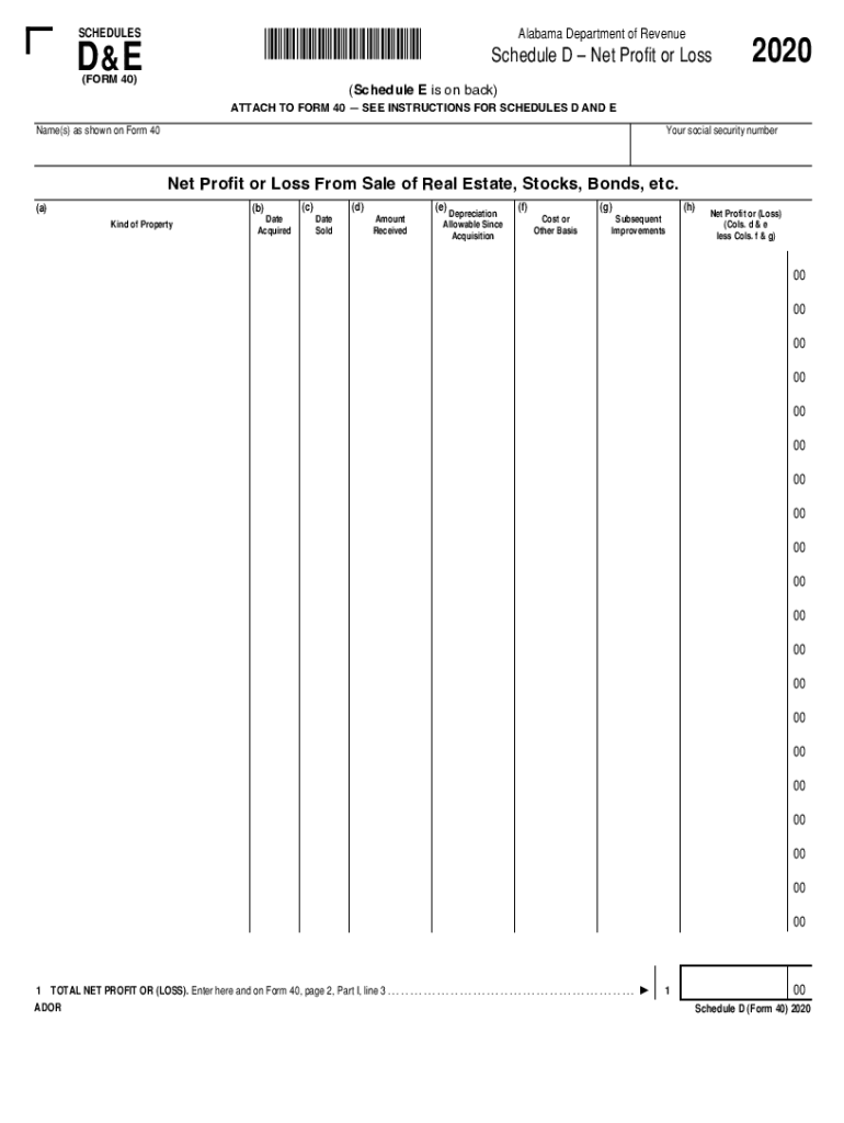 Fillable Online ATTACH TO FORM 40 - revenue.alabama.gov Fax Email Print ...