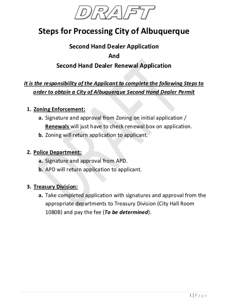 Fillable Online Second Hand Dealer Application Fax Email Print - pdfFiller