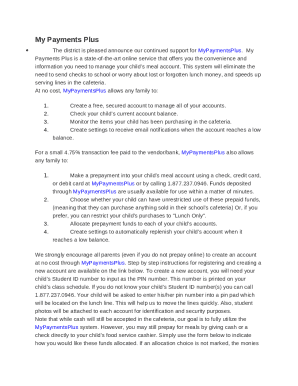 My Payments Plus Doc Template | pdfFiller