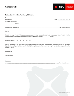 Fillable Online death-claim-declaration-form260219 Fax Email Print ...
