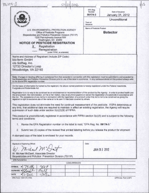 Fillable Online US EPA, Pesticide Product Label, BOTECTOR, 01/31/2012 ...