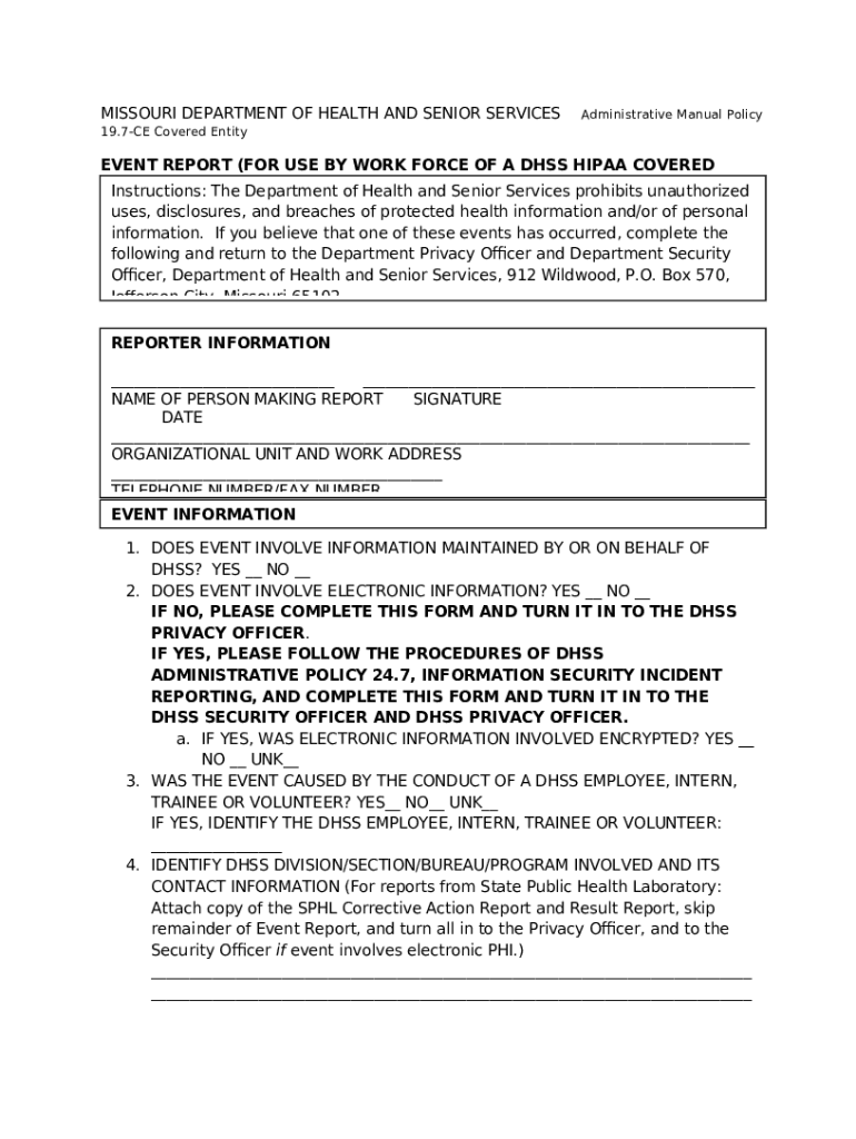 Title 19 - Department of Health and Senior Services Doc Template ...