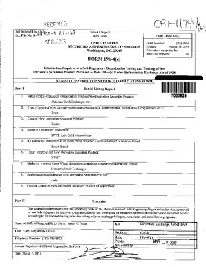 Fillable Online RECEiVED FORM 19b-4e t.U Fax Email Print - pdfFiller