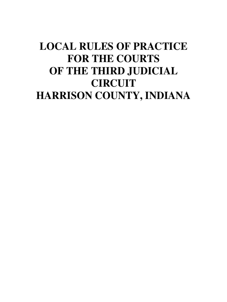 Fillable Online LOCAL RULES OF THE HARRIS COUNTY CIVIL COURTS AT LAW ...