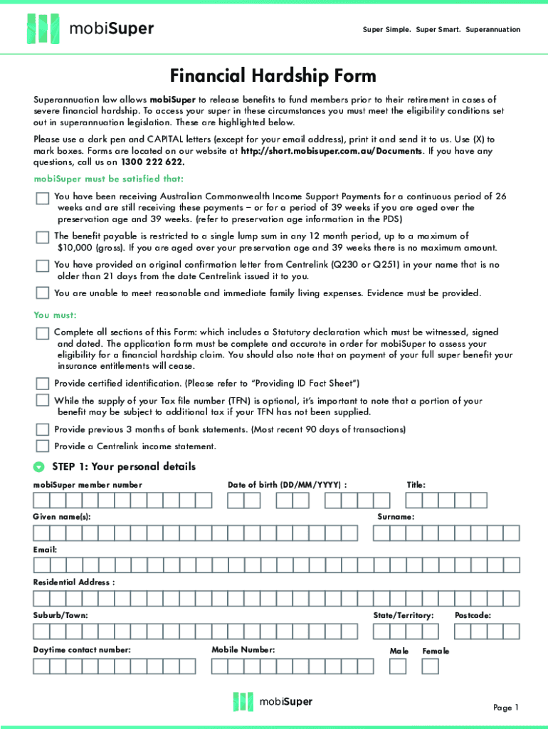 Fillable Online Financial Hardship Form (v16) Fax Email Print - pdfFiller