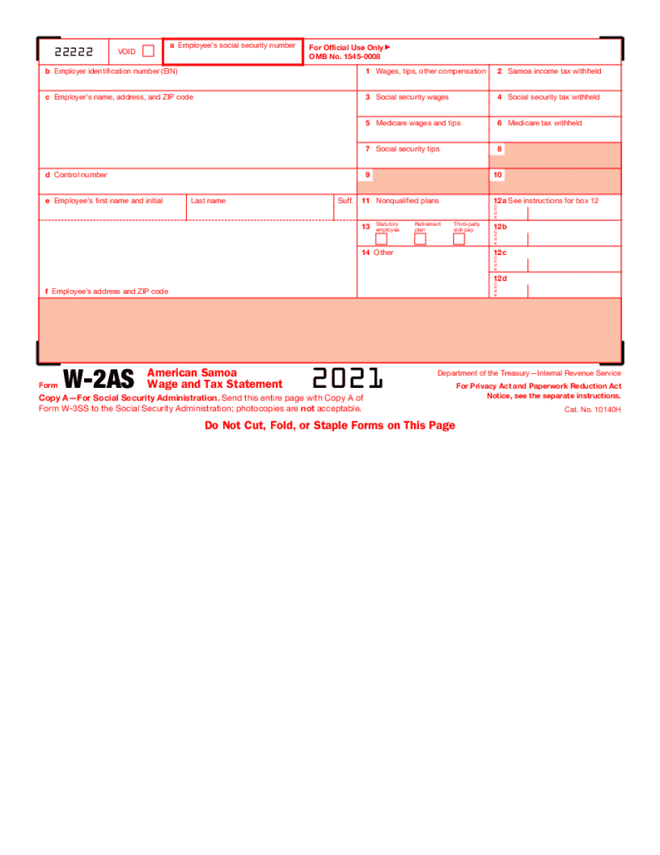 2022 W2 Form - Fillable and Editable PDF Template
