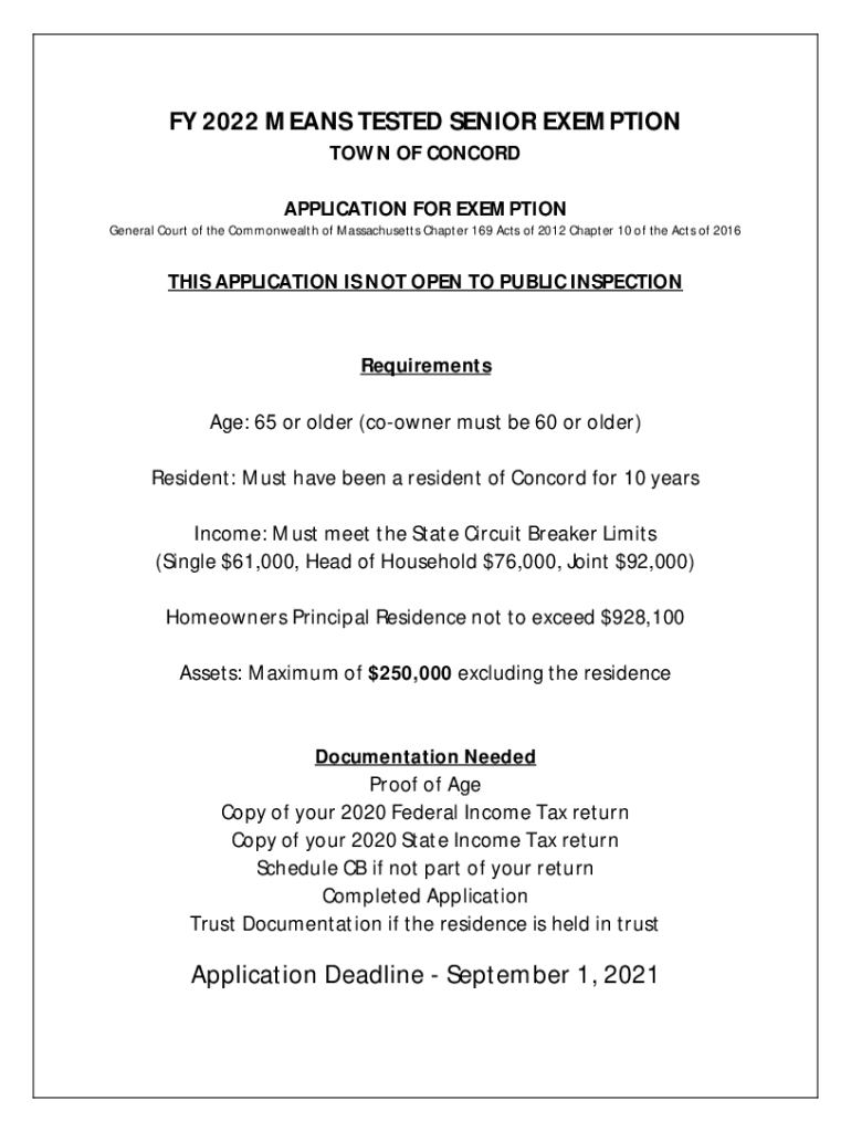 Fillable Online Senior Tax Exemption Application Fax Email Print ...