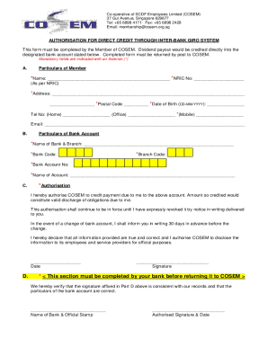 Fillable Online Co-operative of SCDF Employees Limited (COSEM) Fax ...