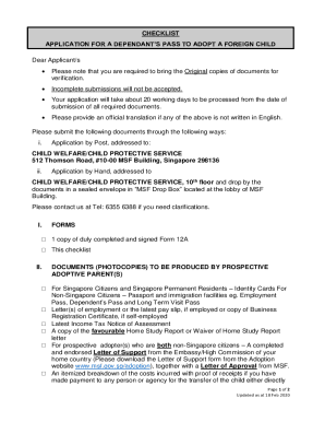 Fillable Online New checklist for DP.doc - CHECKLIST APPLICATION FOR A ...