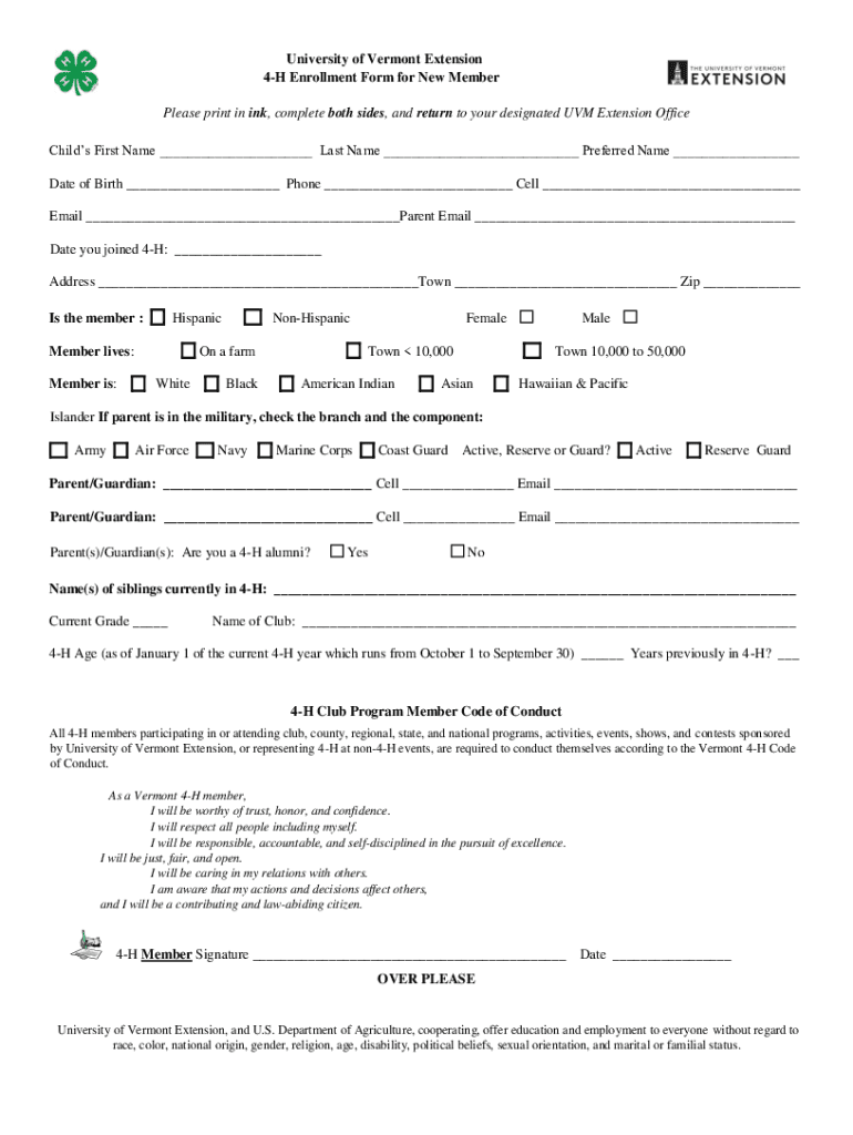 Fillable Online Please print in ink, complete both sides, and return to your ... Fax Email Print ...