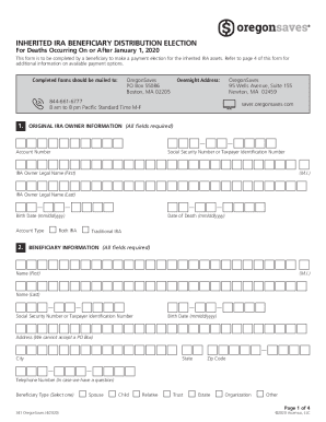 Fillable Online 341 Inherited IRA Beneficiary Distribution Election Fax ...