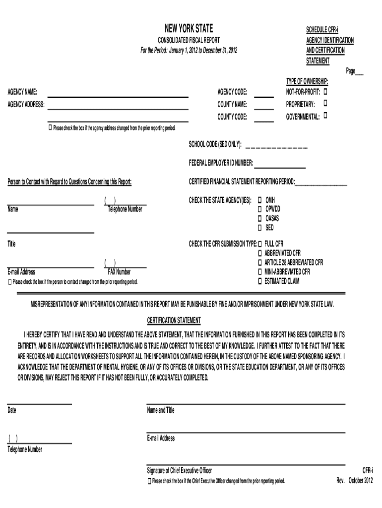 Fillable Online Fillable Online omh ny NEW YORK STATE AGENCY NAME ...