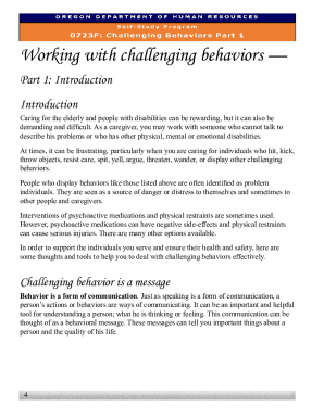 Fillable Online How to deal with challenging behaviour in adults - NHS ...