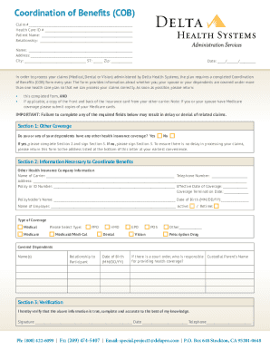 Fillable Online Coordination of Benefits: Should You Have Two Health ... Fax Email Print - pdfFiller