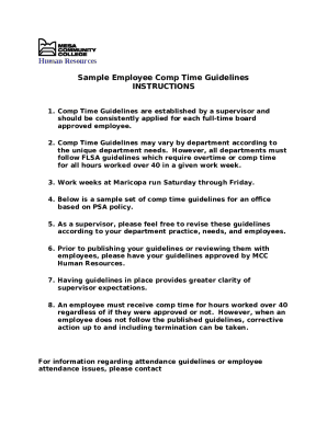 What is Comp Time? FAQs on FLSA Compensatory Time Off ... Doc Template ...
