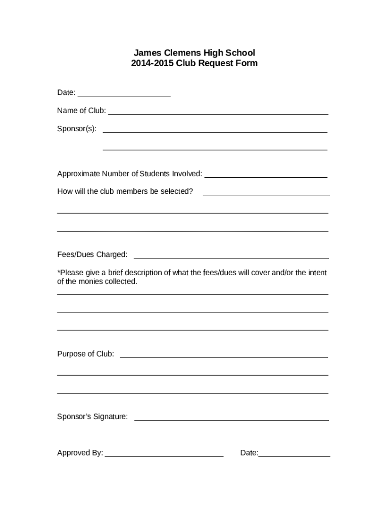2014-2015 Club Request - images pcmac Doc Template | pdfFiller