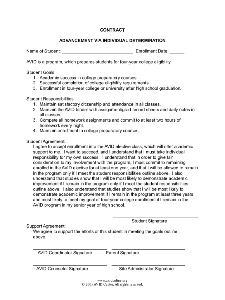 Fillable Online images pcmac GRAND PRAIRIE HIGH SCHOOL AVID CONTRACT ADVANCEMENT VIA ... Fax ...